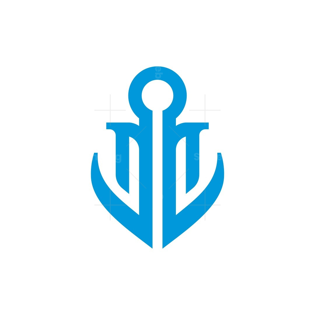 Modern Letter M Anchor Logo | Scalebranding