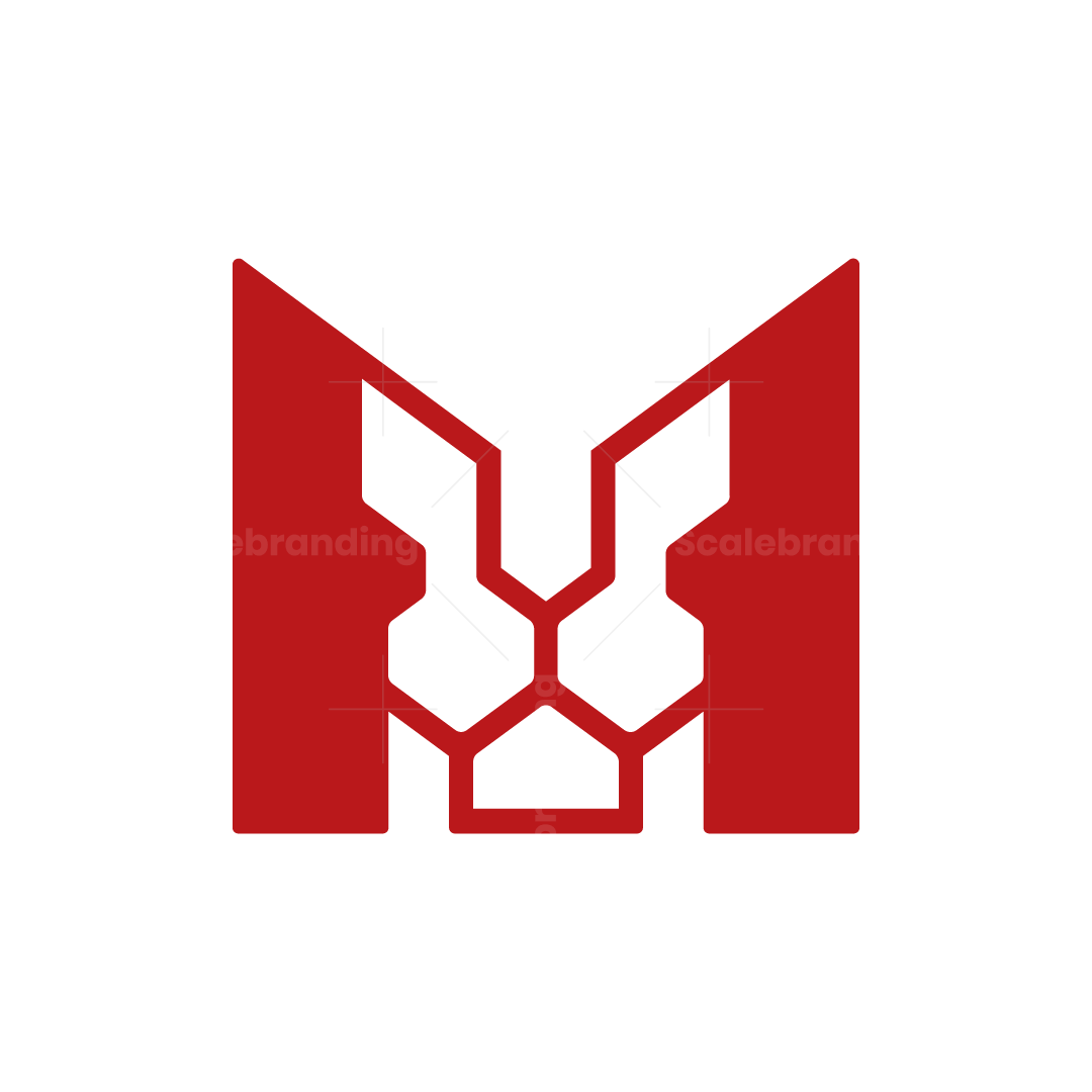 Modern Letter M Lion Logo | Scalebranding