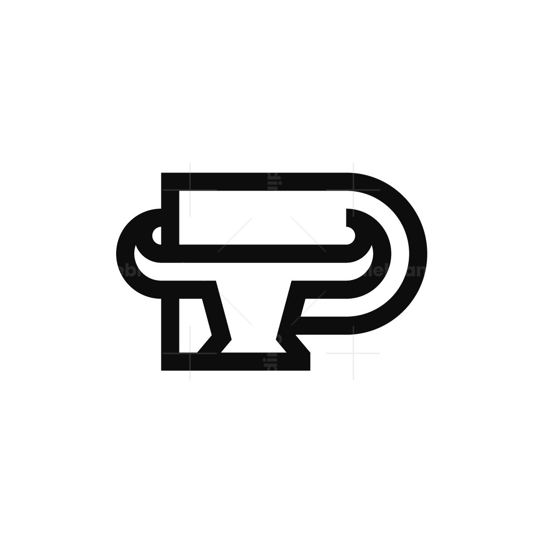Modern Letter P Bull Logo | Scalebranding