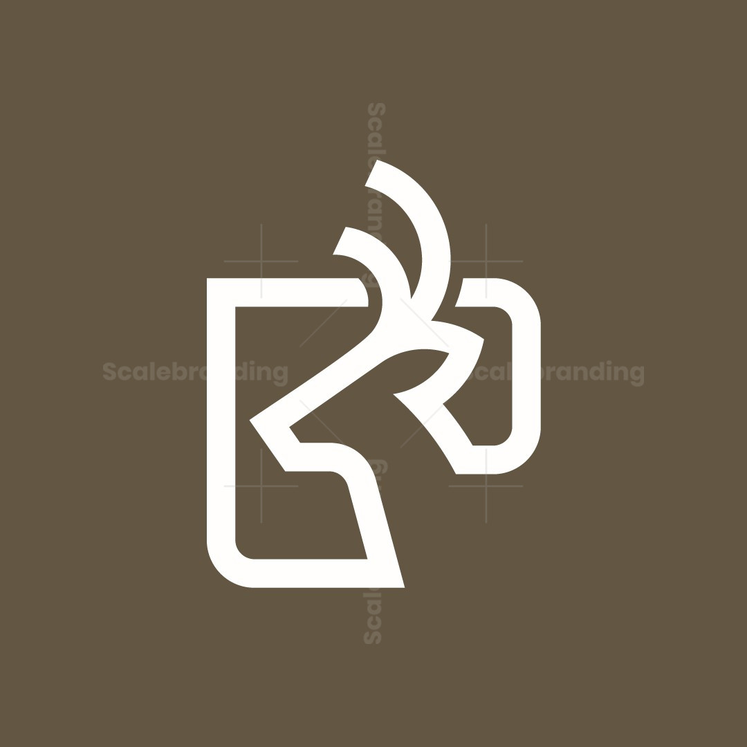 Modern Letter P Deer Logo | Scalebranding