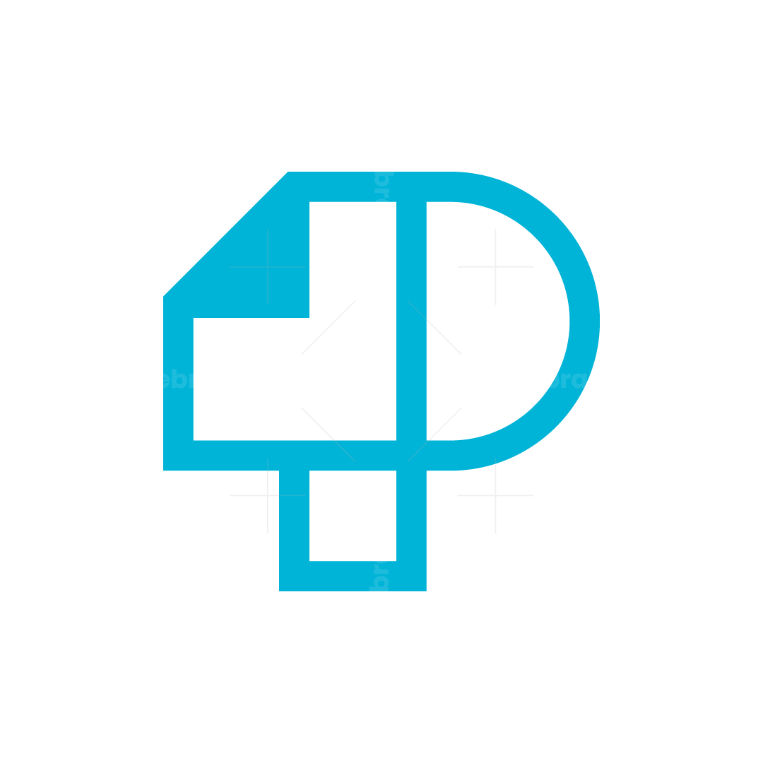 Modern Letter P With Document Logo | Scalebranding