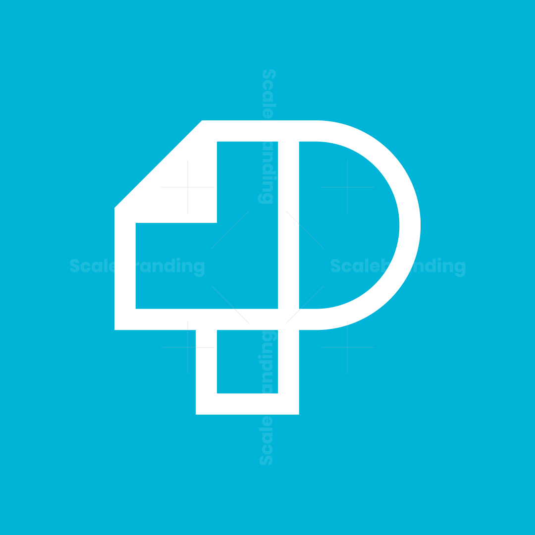 Modern Letter P With Document Logo | Scalebranding