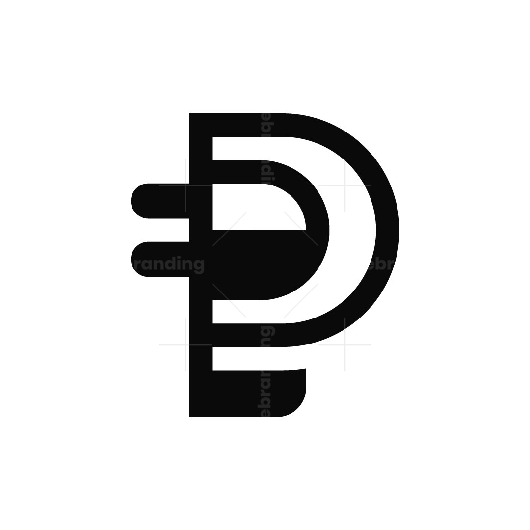Modern Letter P Plug Logo | Scalebranding