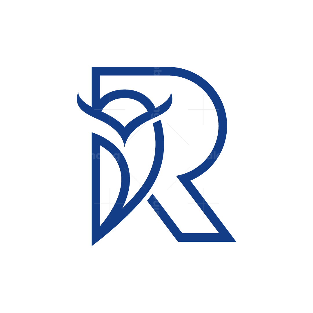 Modern Letter R With Owl Logo | Scalebranding