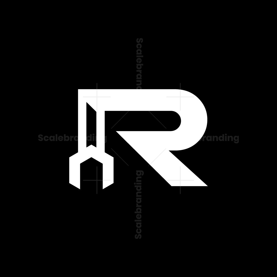 Modern Letter R Tech Robot Logo | Scalebranding