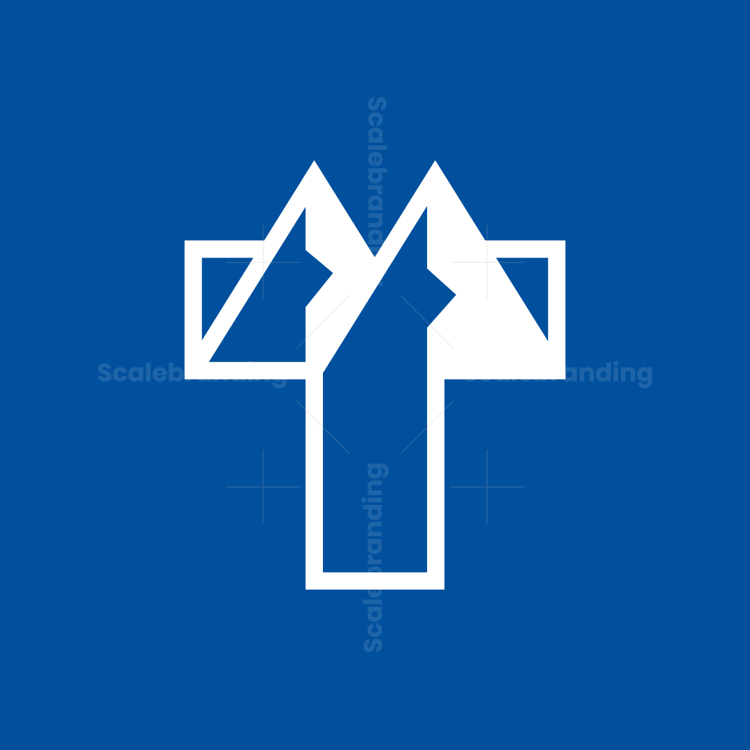 Modern Letter T With Mountain Logo | Scalebranding