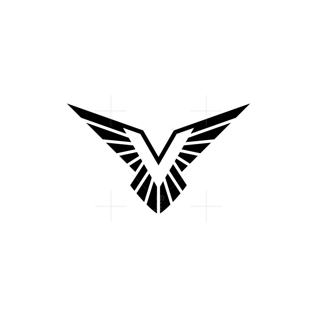 Modern Letter V Bird Logo | Scalebranding