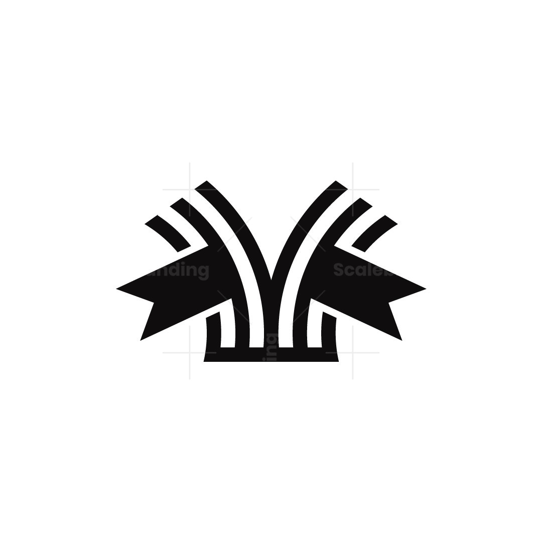 Modern Letter V Book Logo | Scalebranding