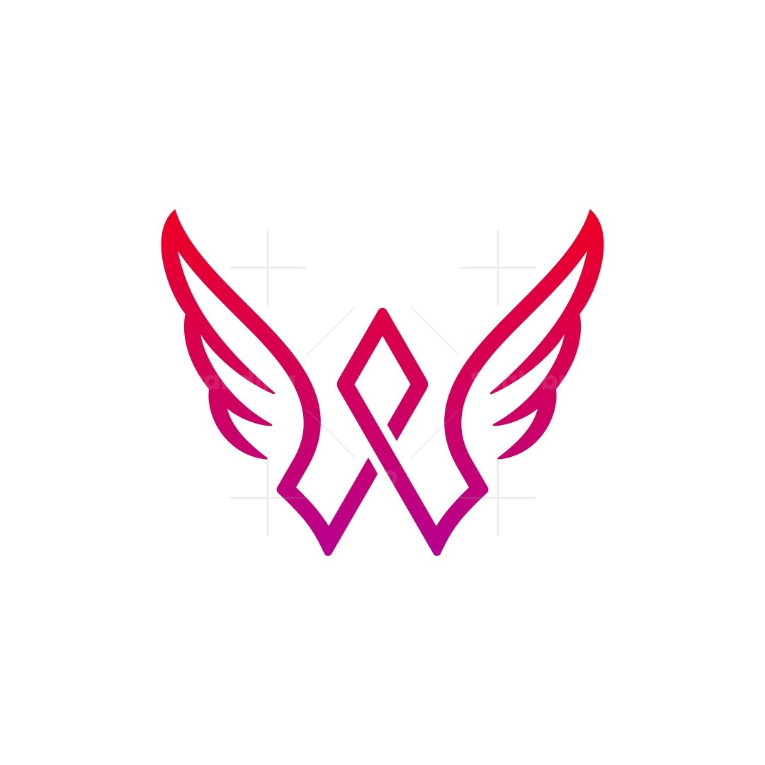 Modern Letter W Wing Logo | Scalebranding