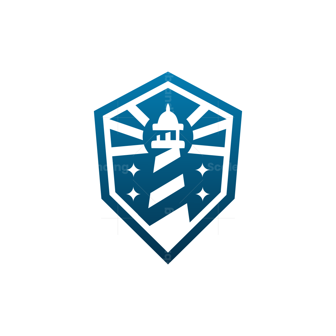 modern lighthouse with bold shield logo | Scalebranding
