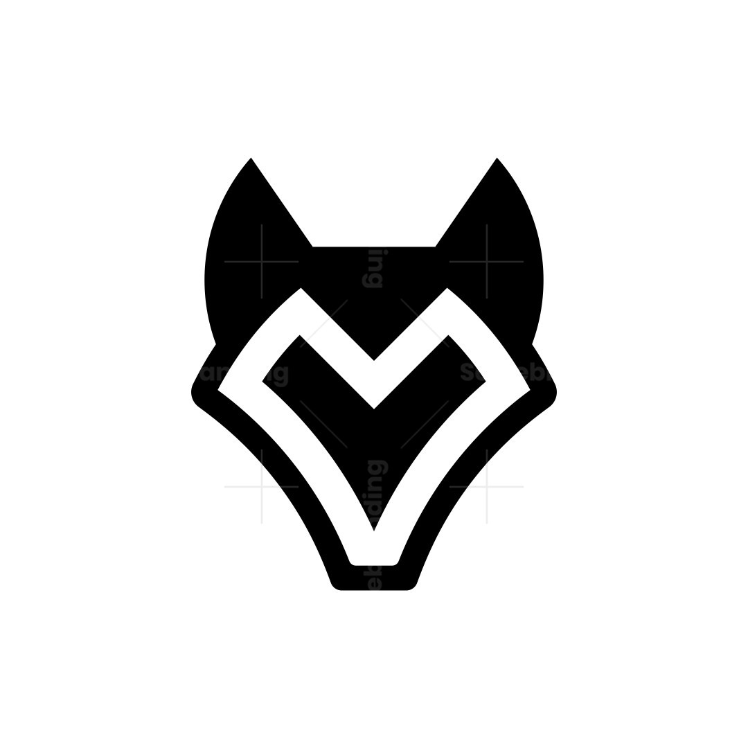 Modern M Letter Wolf Head Logo | Scalebranding