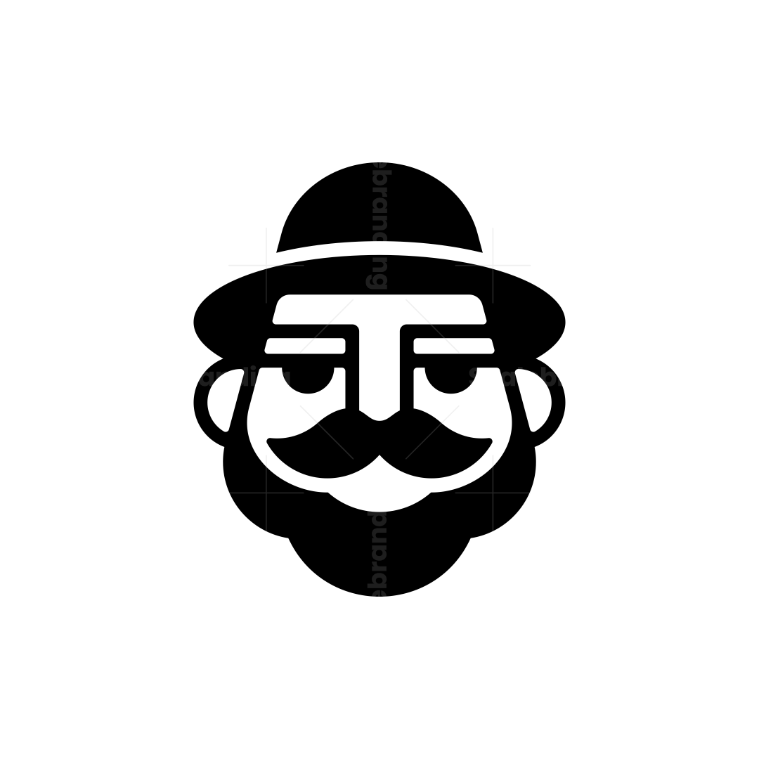 Modern Man Face With Beard Logo | Scalebranding
