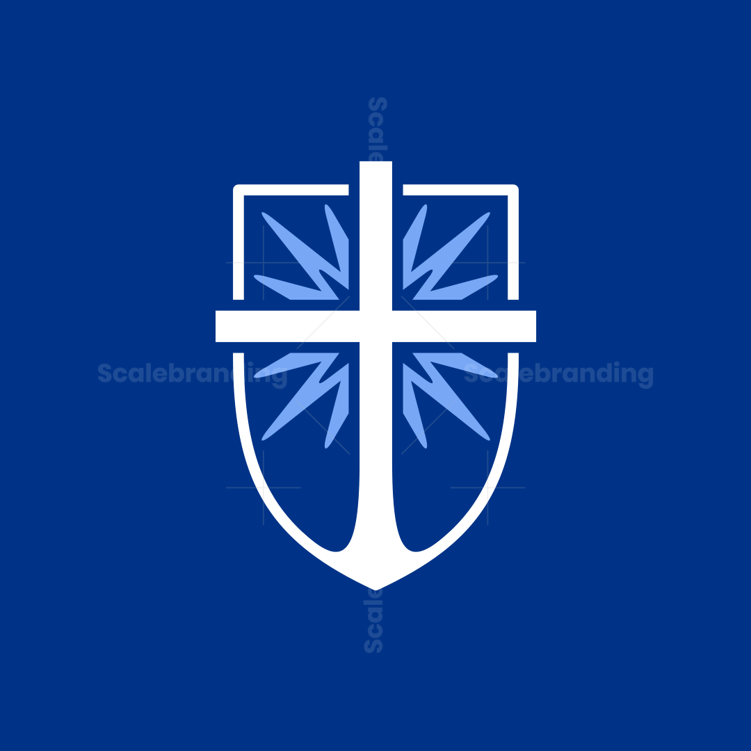 Modern Parish Elegant Christian Cross Church logo | Scalebranding