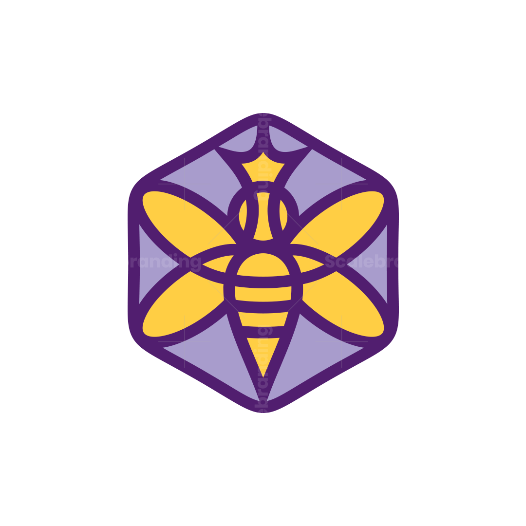 Modern Queen Bee Hexagon Logo | Scalebranding
