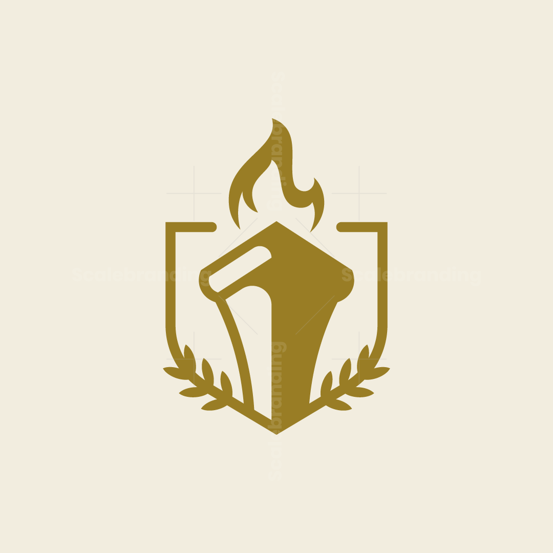 Modern Shield Torch Education Logo | Scalebranding