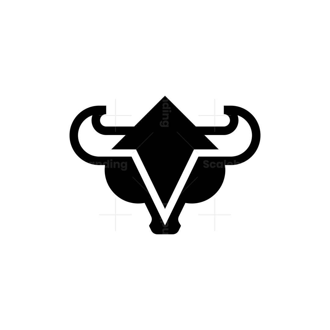 Modern Spade Bull Head Logo | Scalebranding