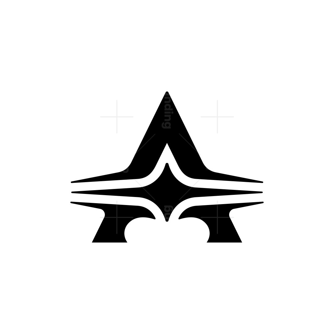 Modern Star A Letter Logo | Scalebranding