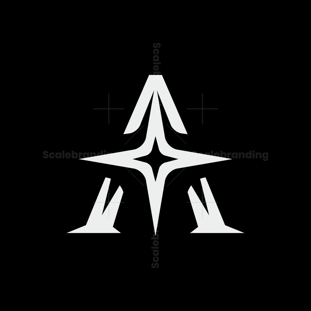Modern Star Letter A Logo | Scalebranding