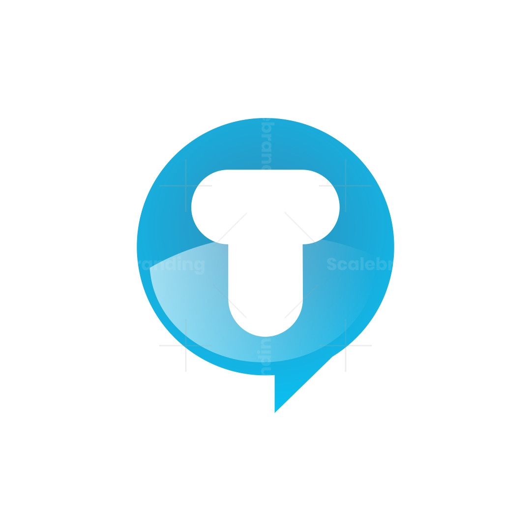 modern t and chat logo | Scalebranding