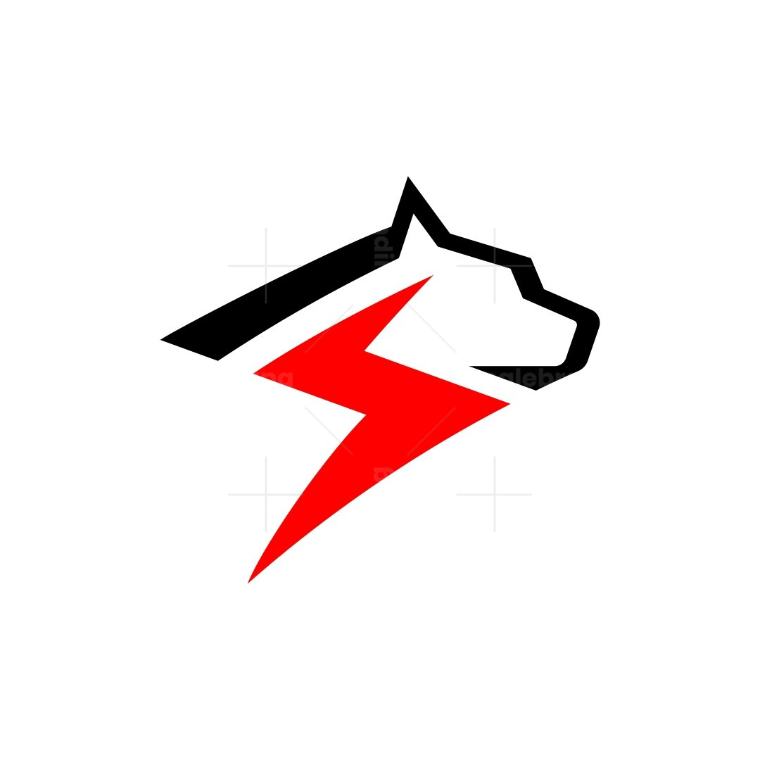 Modern Thunder Wolf Head Logo | Scalebranding