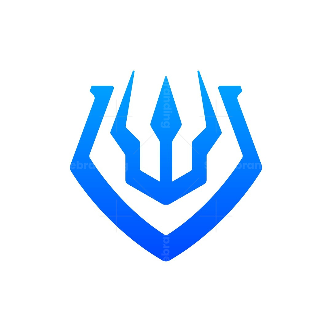 Modern Trident And Shield Logo | Scalebranding
