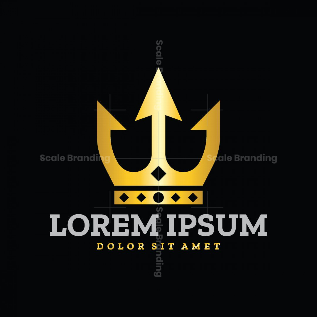 Modern Trident Crown Logo | Scalebranding