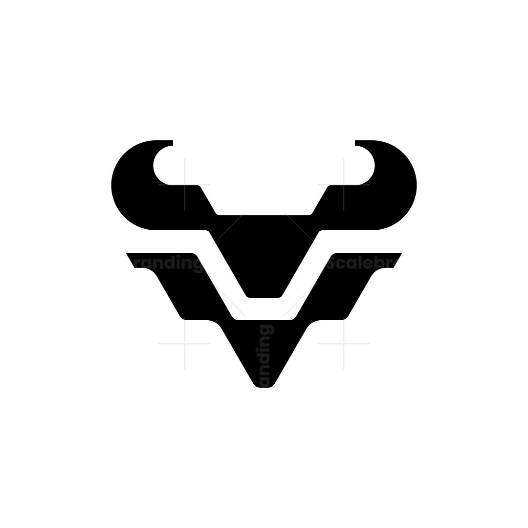 Modern V Bull Head Logo | Scalebranding