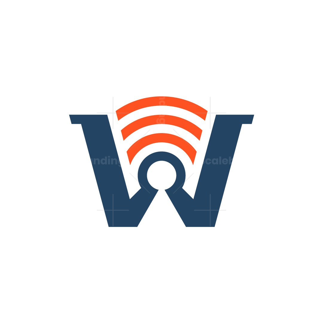 Modern Wifi Signal W Letter Logo | Scalebranding
