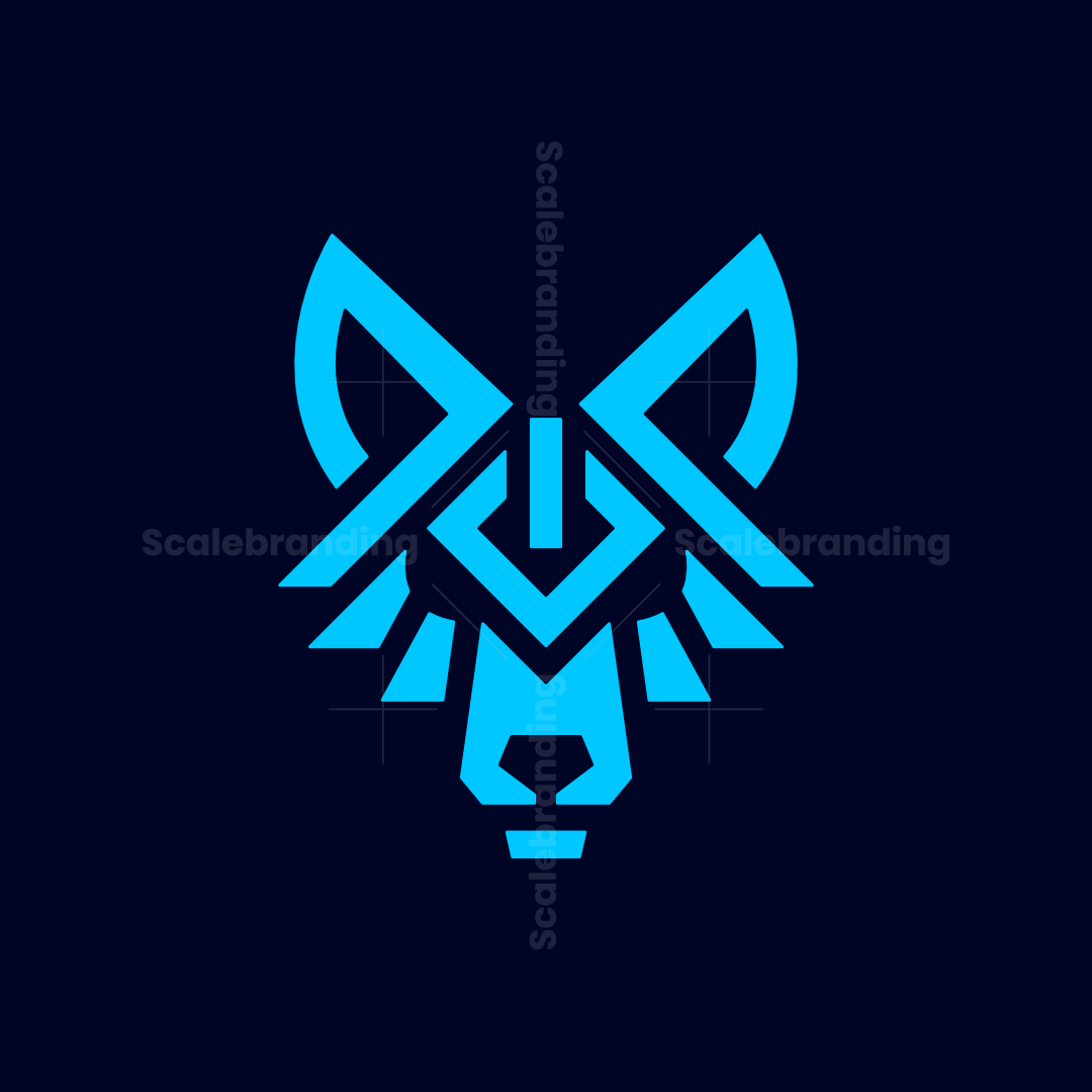 Modern wolf power symbol logo | Scalebranding