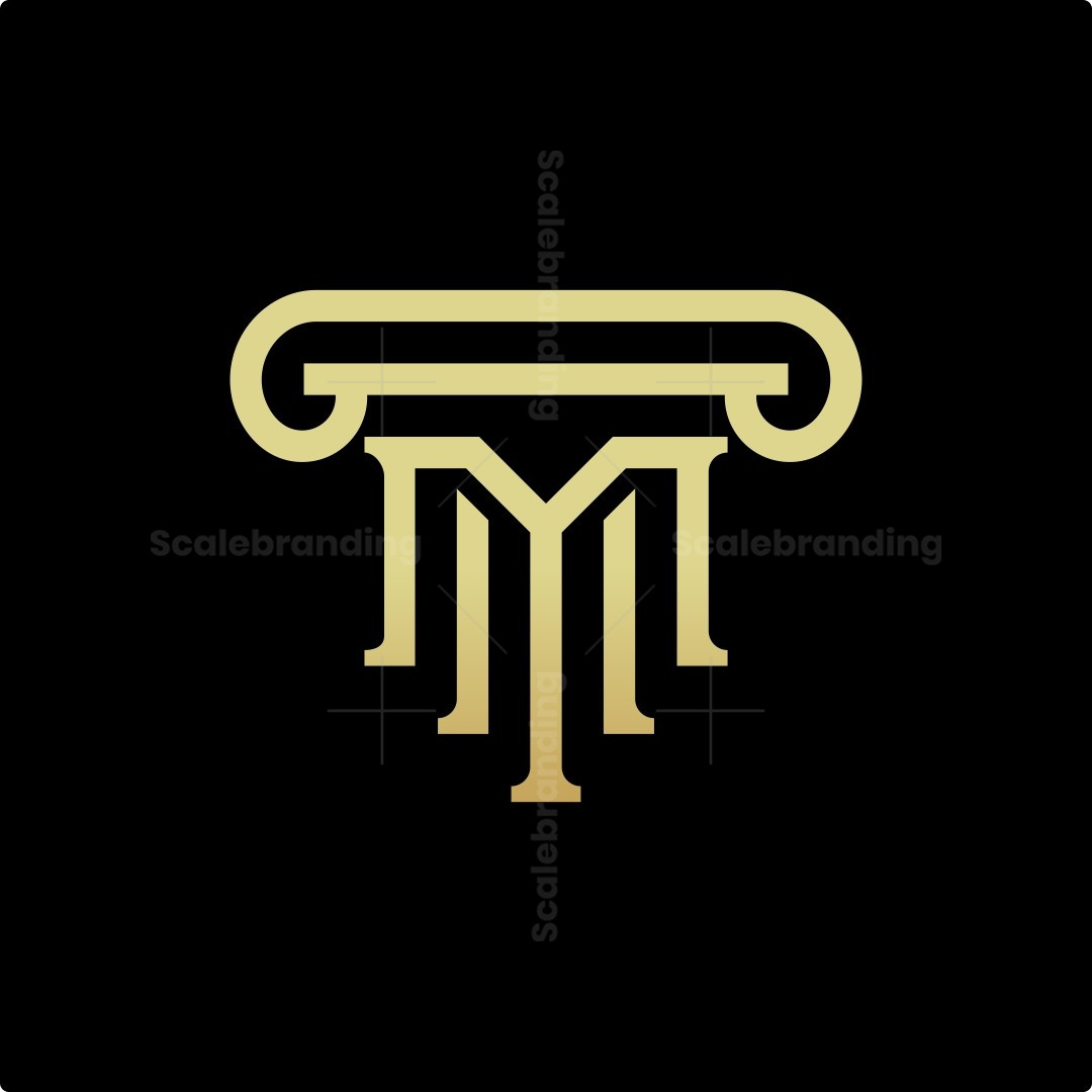 Monogram M Column Logo | Scalebranding