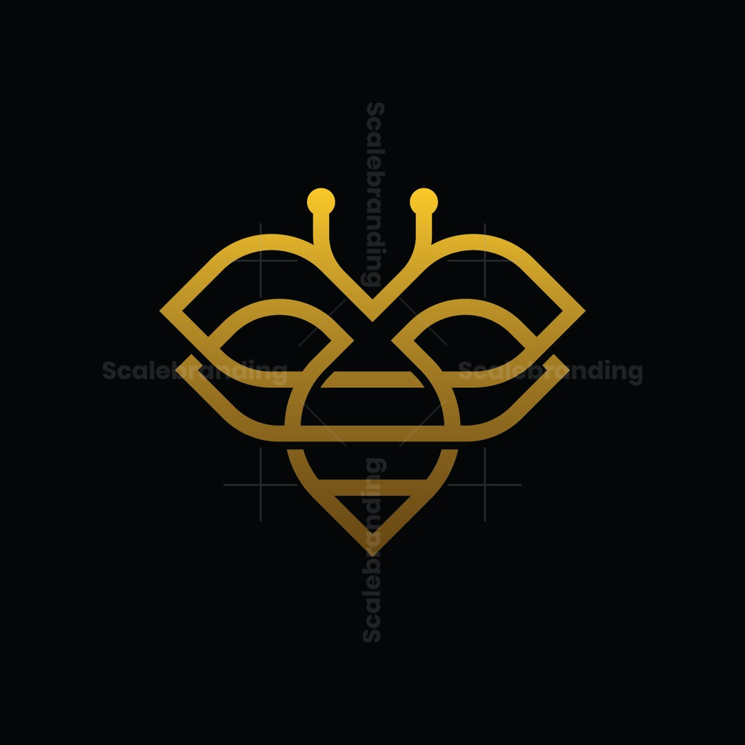 Monoline Bee Logo | Scalebranding
