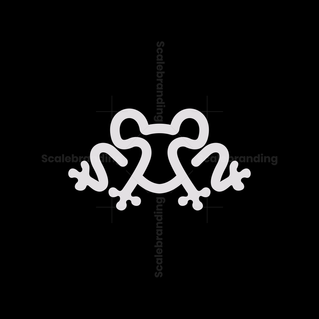 Monoline Frog Logo Simple Toad Logo | Scalebranding