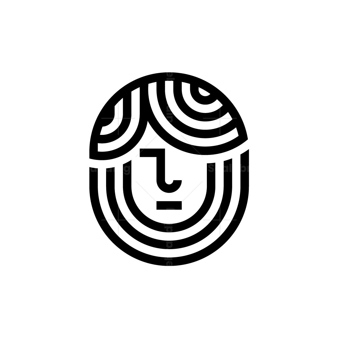 Monoline Man Face Logo | Scalebranding