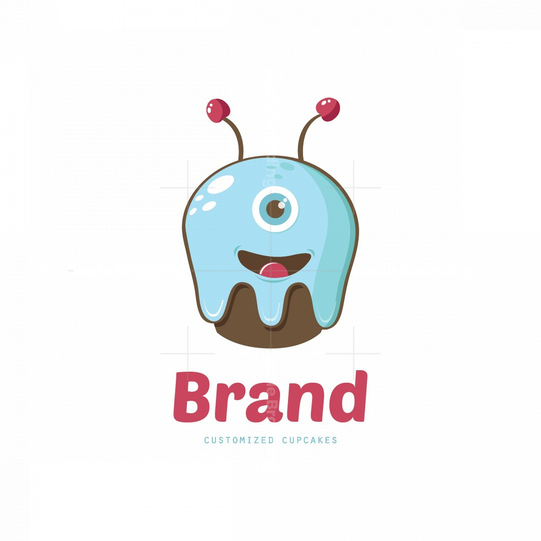Monster Cupcake Bakery Mascot Logo | Scalebranding