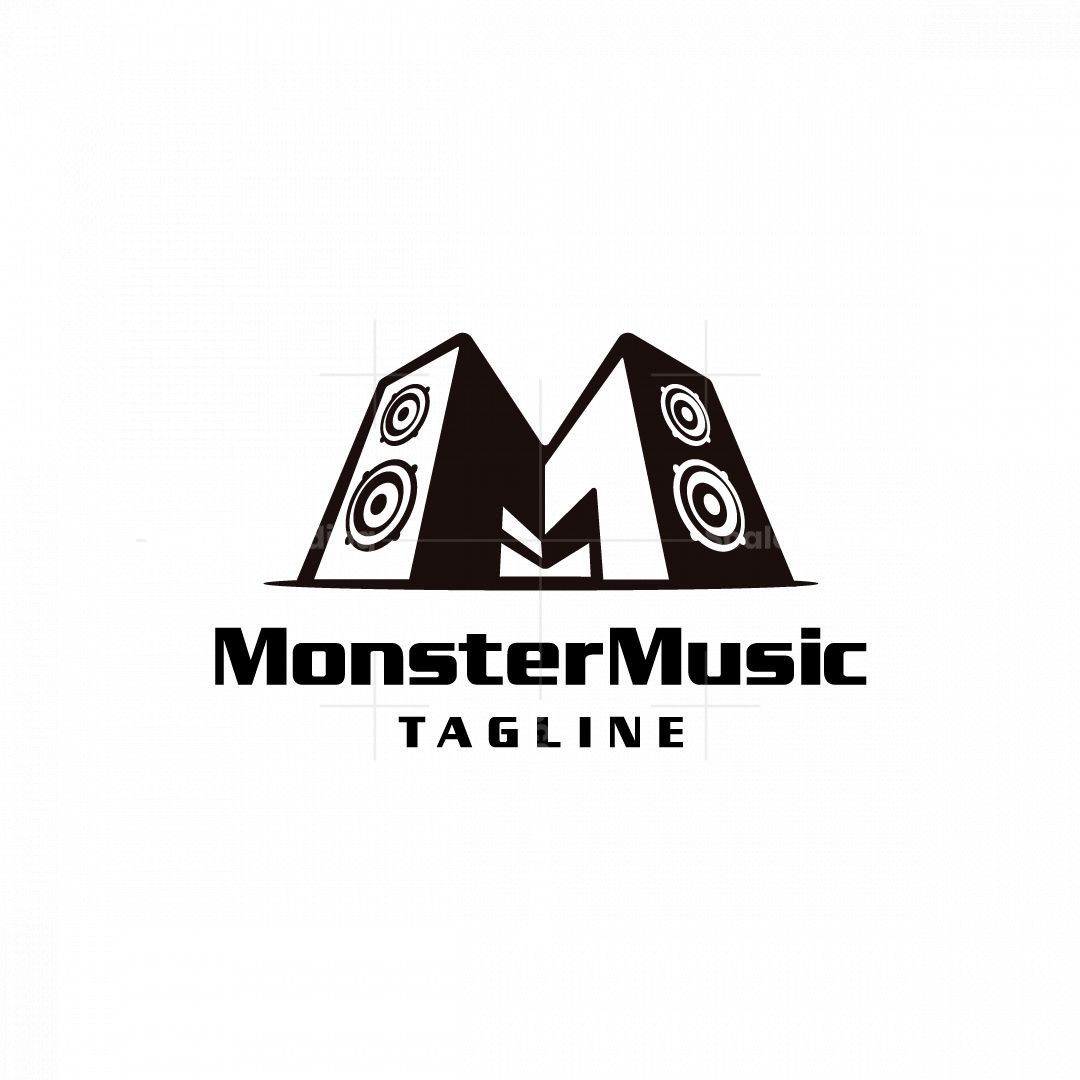 Monster Music Monogram M Letter Beat Sound Festival Logo | Scalebranding