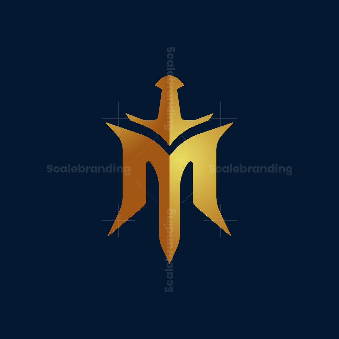 Mortal Sword Letter M Logo | Scalebranding