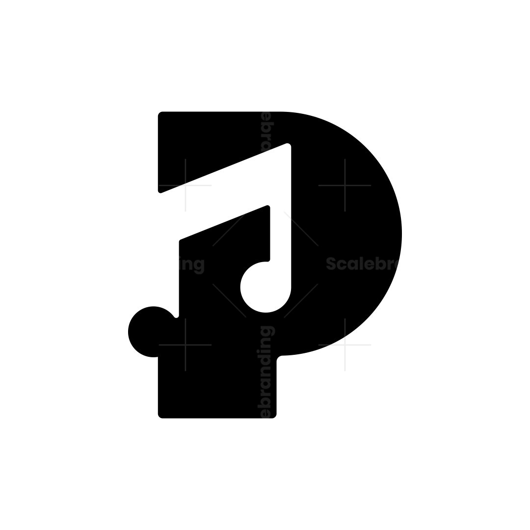 Music P Letter Logo | Scalebranding