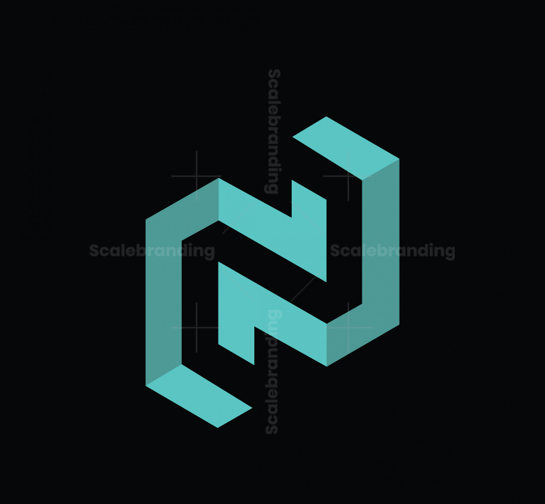 N 3D Geometric Logo | Scalebranding