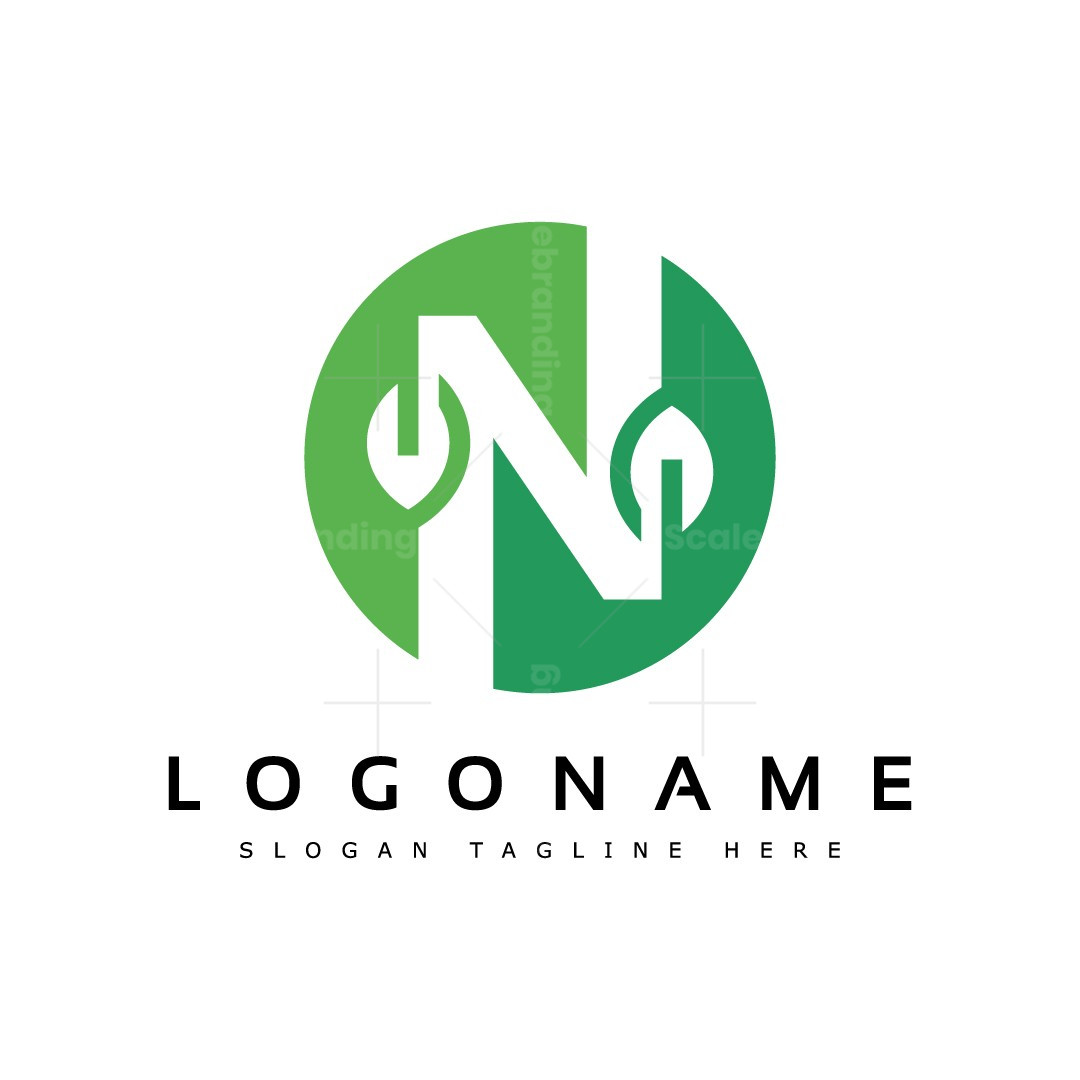 Nature N Letter Logo | Scalebranding