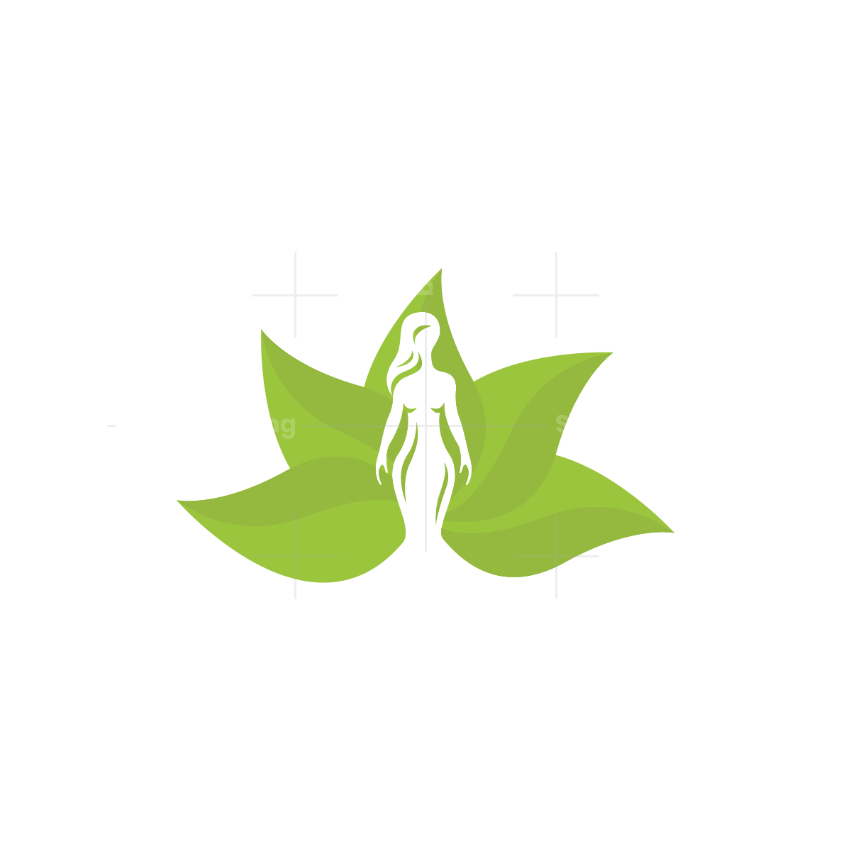 Nature Woman Logo Leaf Leaves Woman Logo | Scalebranding