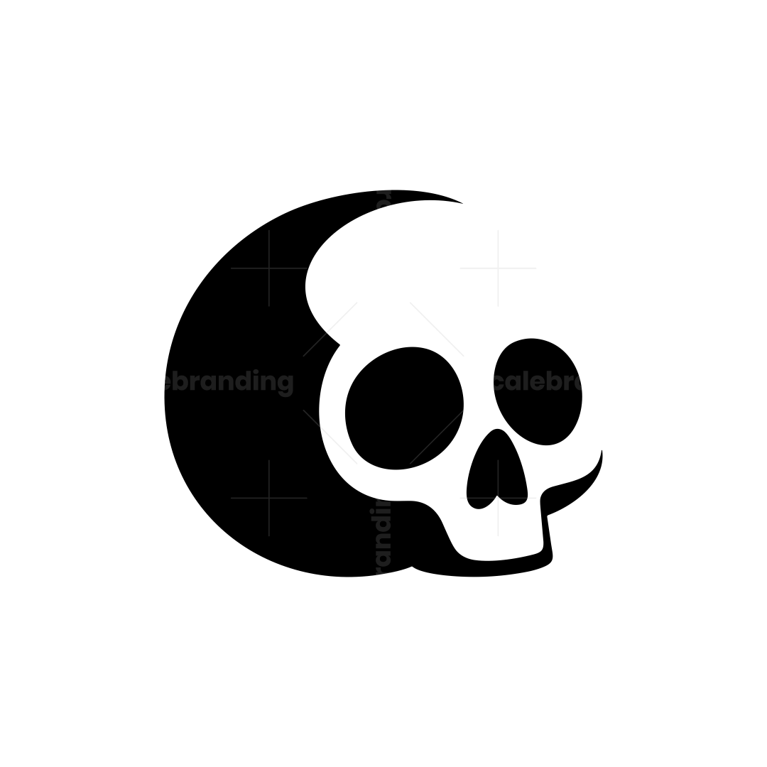 Negative Space Skull Logo Design | Scalebranding