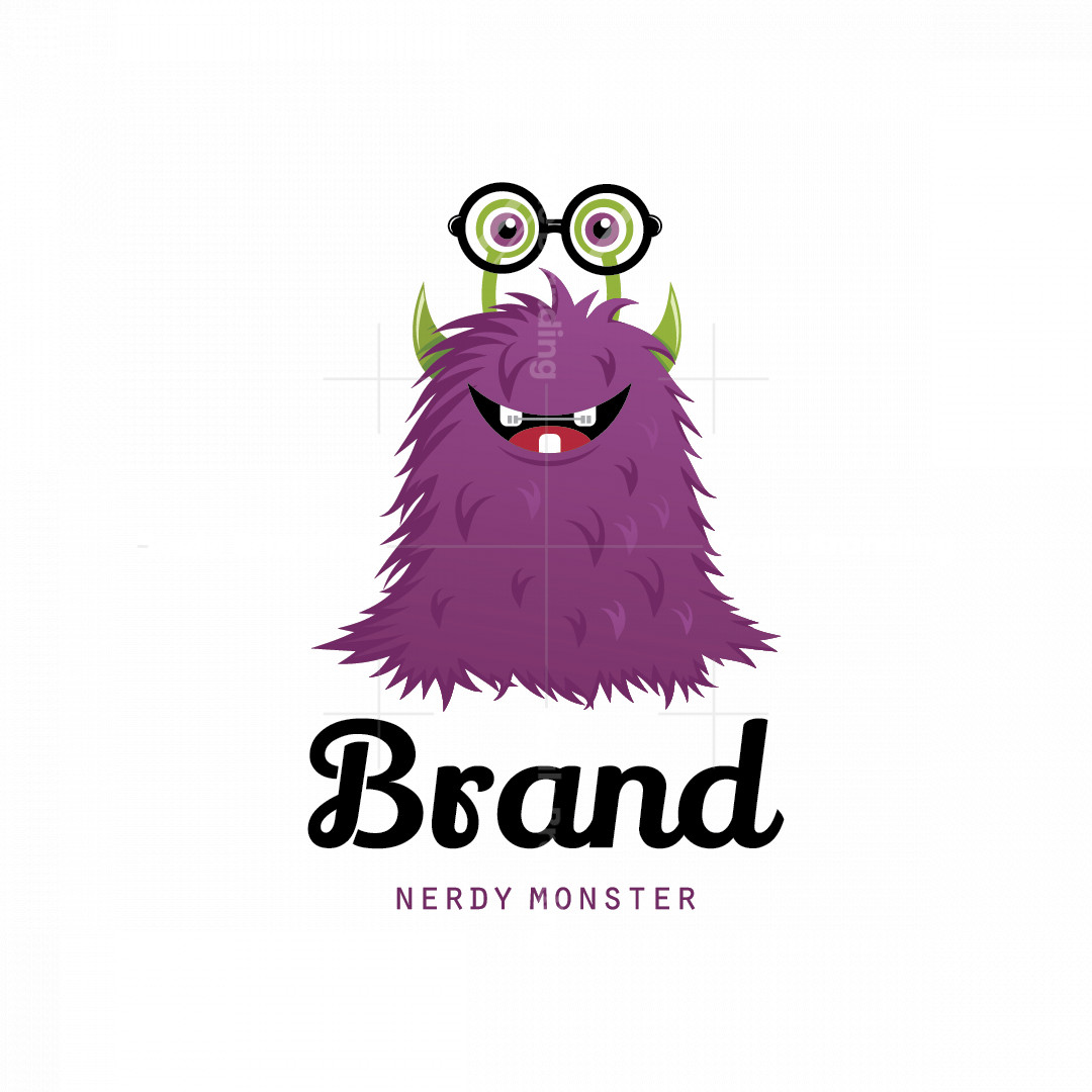 Nerdy Monster Character Logo | Scalebranding