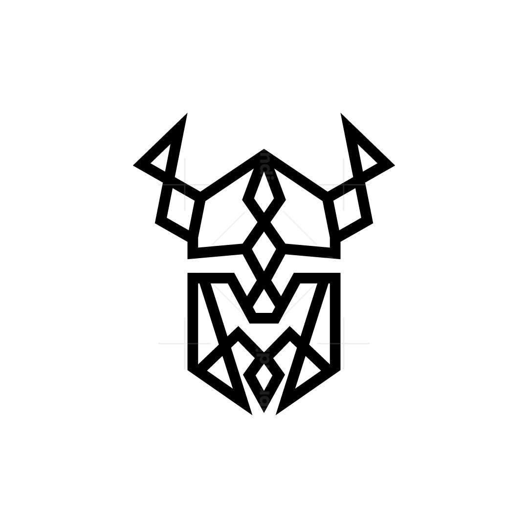Nordic Head of Viking Logo Norse Abstract Viking Logo | Scalebranding