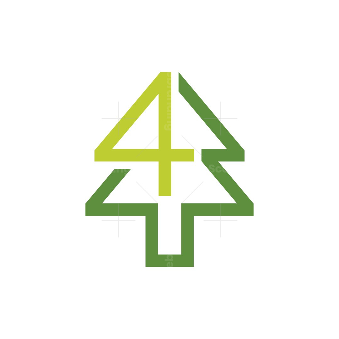 Number 4 Pine Logo | Scalebranding