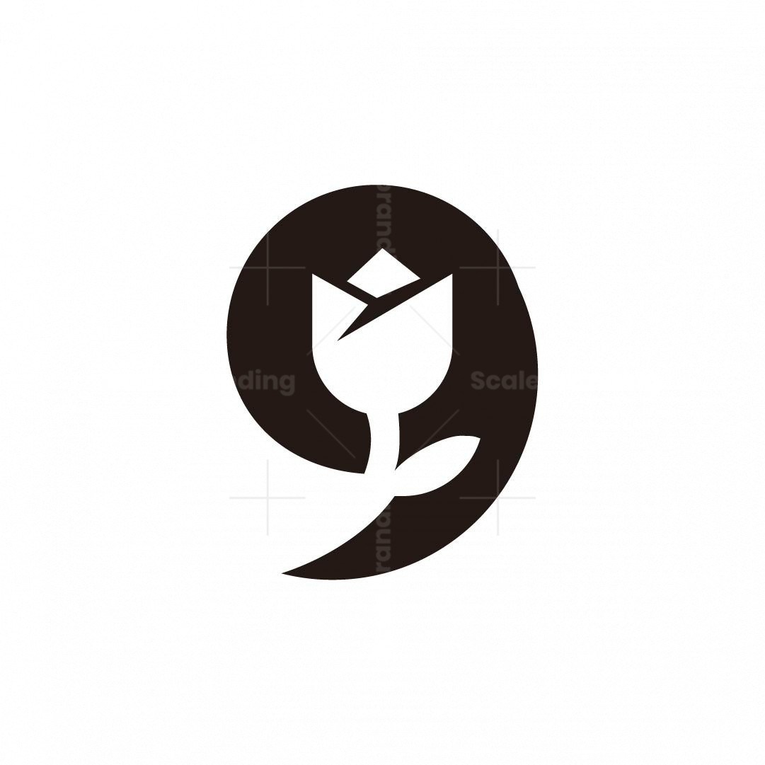 number 9 rose Logo | Scalebranding