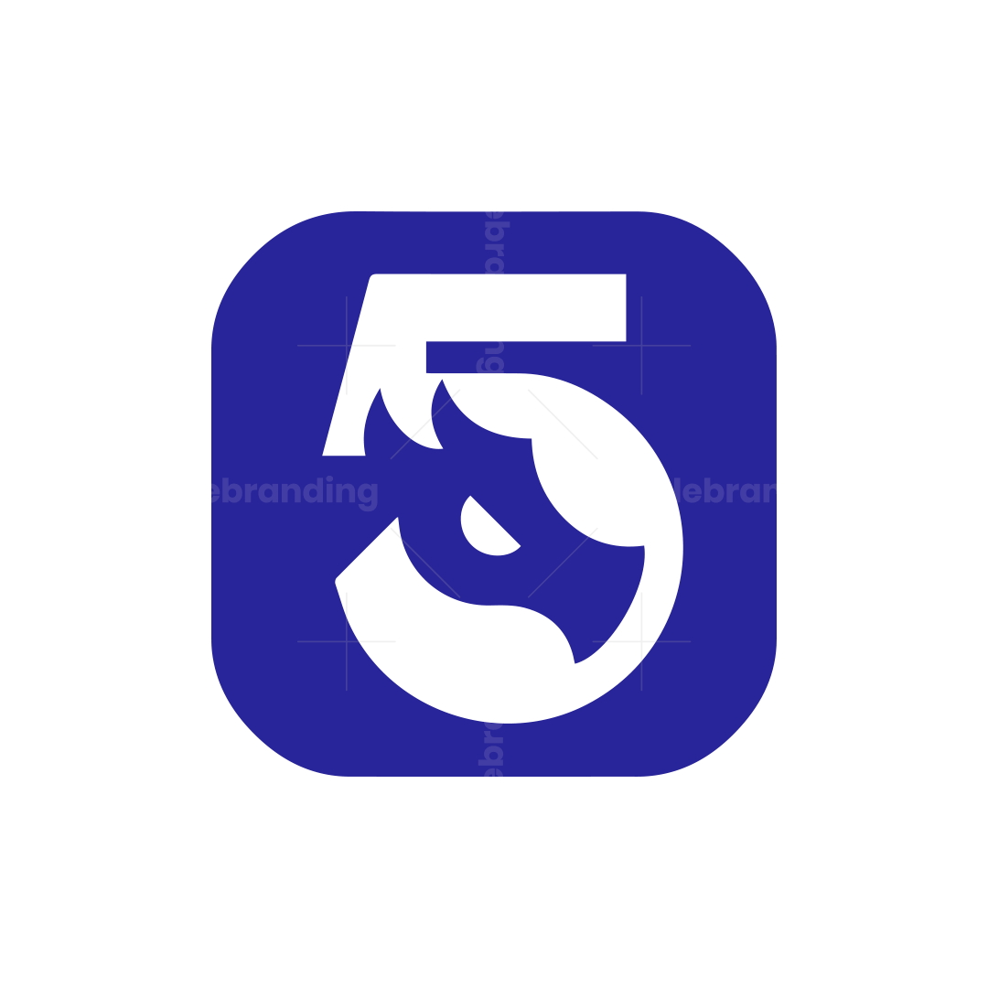 number five mythical dragon logo | Scalebranding