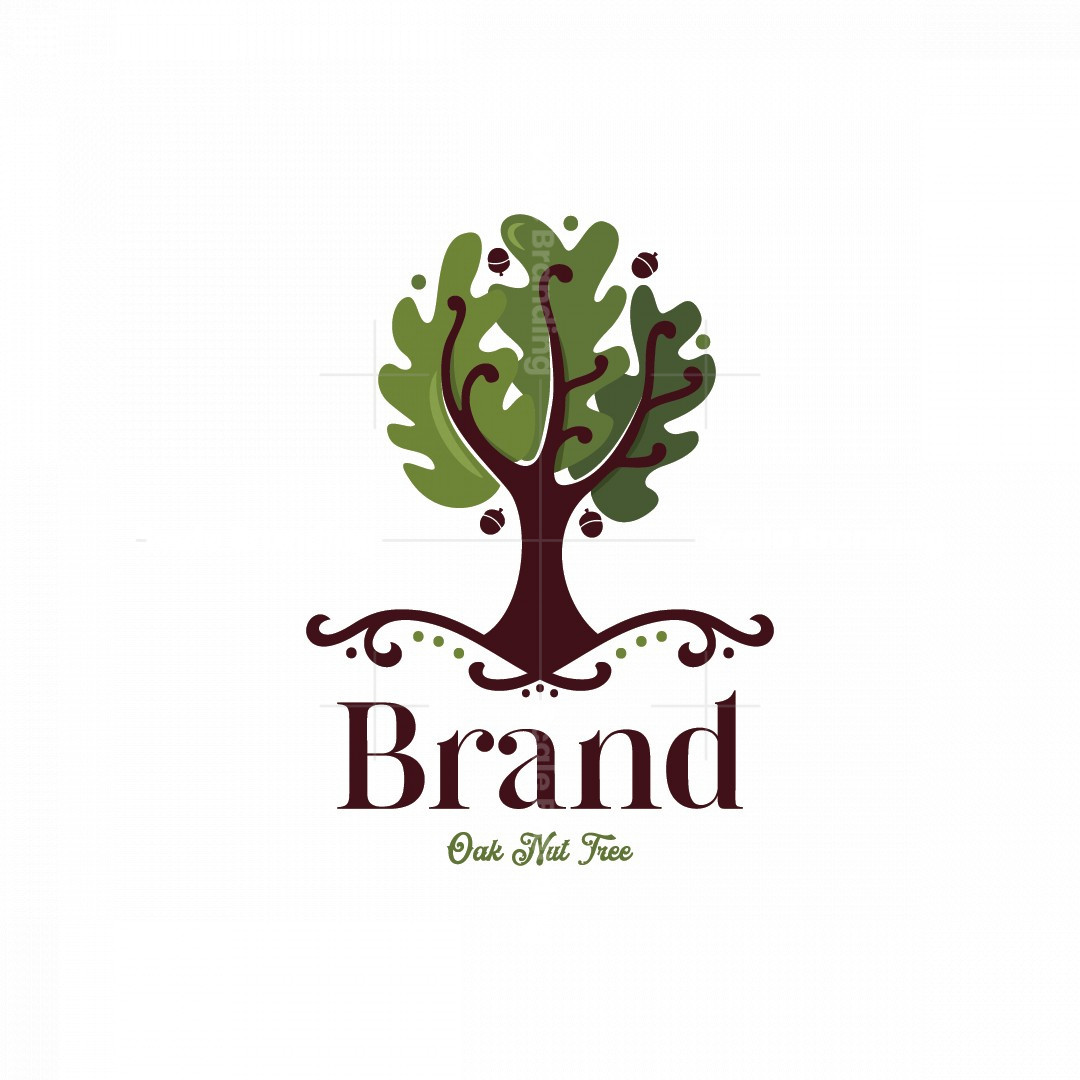 Oak Nut Tree Symbol Logo | Scalebranding