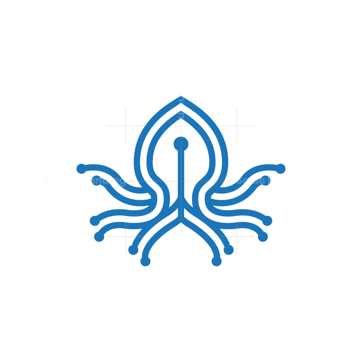 Ocean Cyber Octopus Logo | Scalebranding