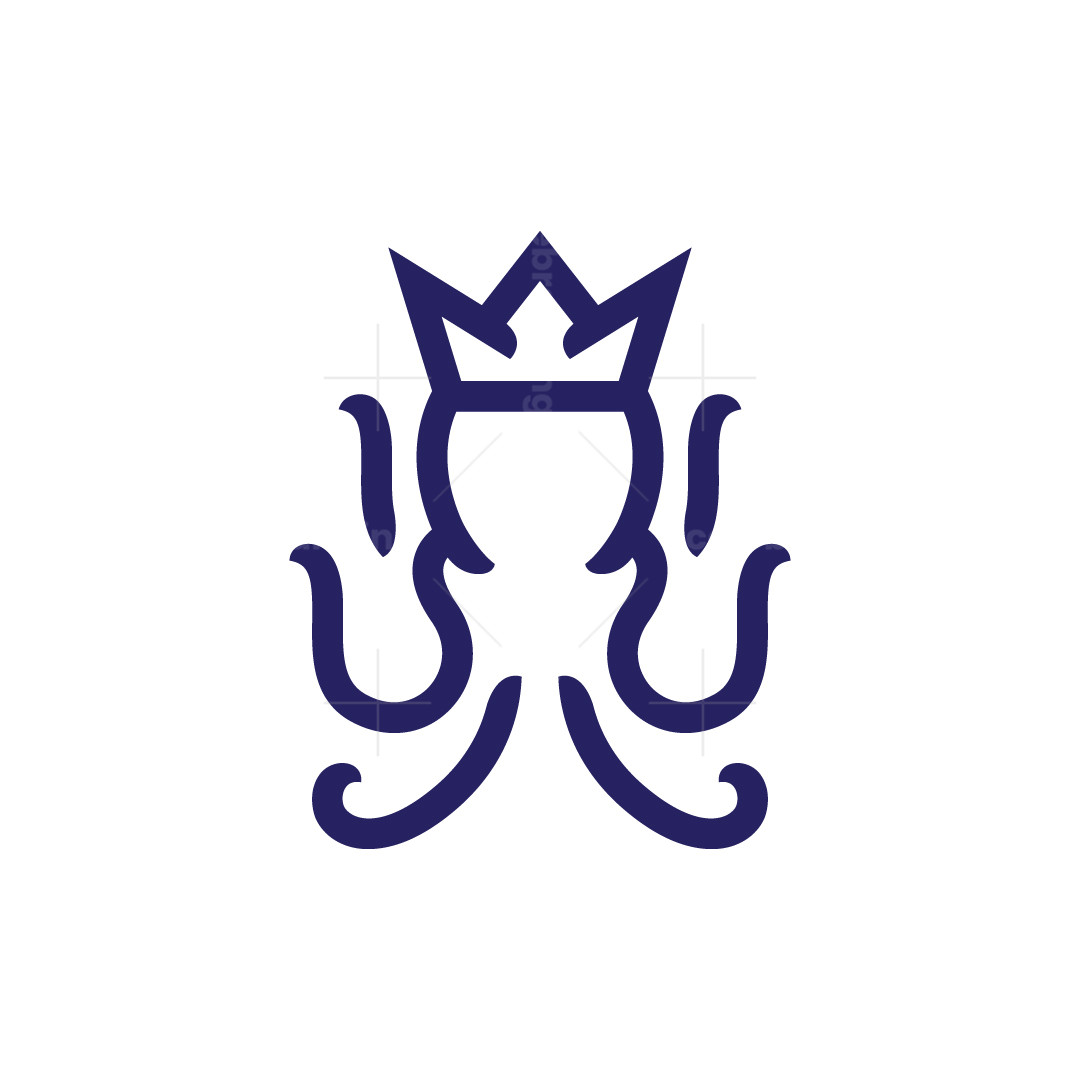 King Octopus Logo Crown Octopus Logo | Scalebranding