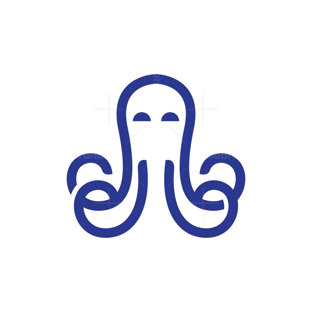 Octopus Logo Design Line Blue Octopus Logo | Scalebranding